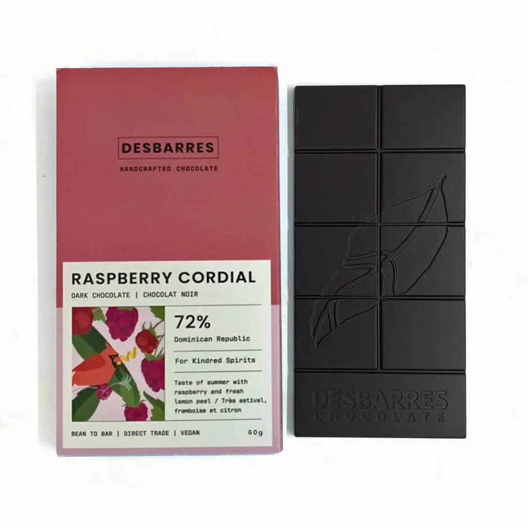 DesBarres - Dark Chocolate - Raspberry Cordial 72% – The Roasters Pack